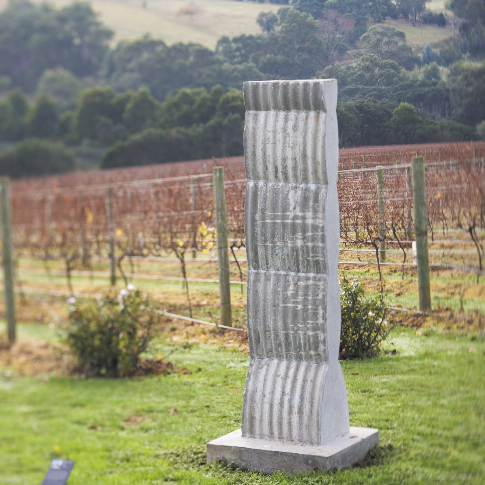 David Waters' 'Pillar' Sculpture - Montalto Winery
